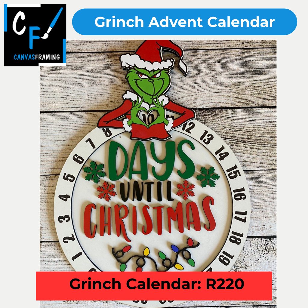 Grinch Advent Calendar - Canvas Printing and Framing