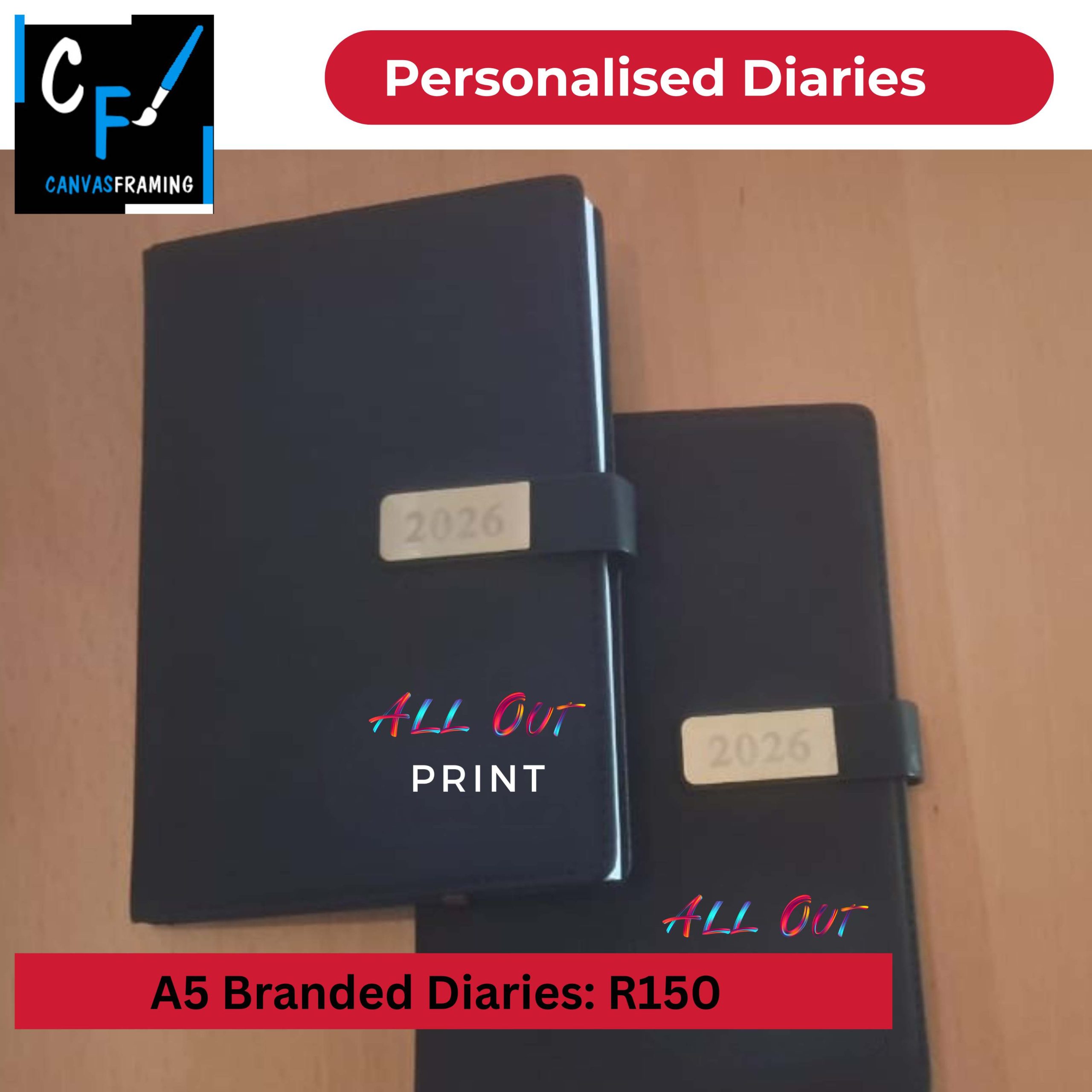 Executive Branded Diary - Canvas Printing and Framing