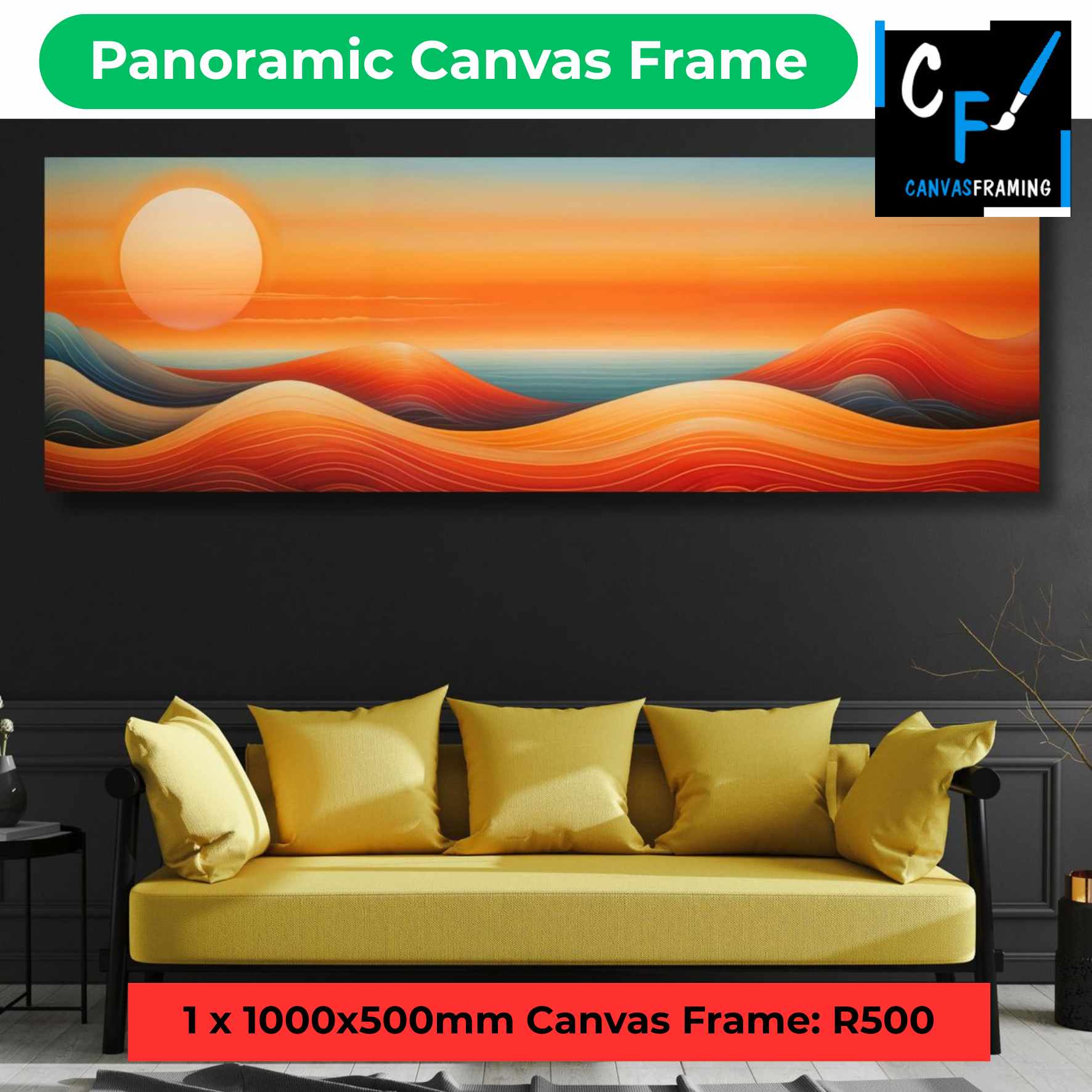 Panoramic Canvas Frame: 1000x500mm - Canvas Printing and Framing